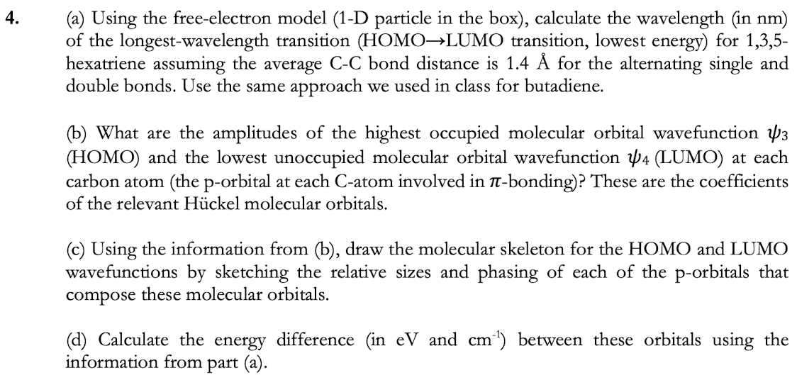 Solved (a) Using the free-electron model (1-D particle in | Chegg.com