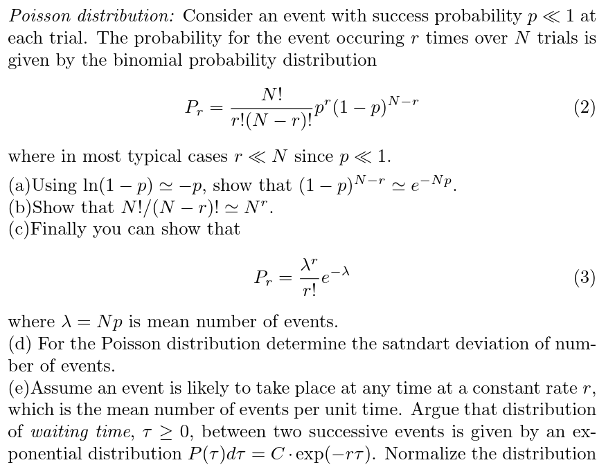 Solved Poisson distribution: Consider an event with success | Chegg.com