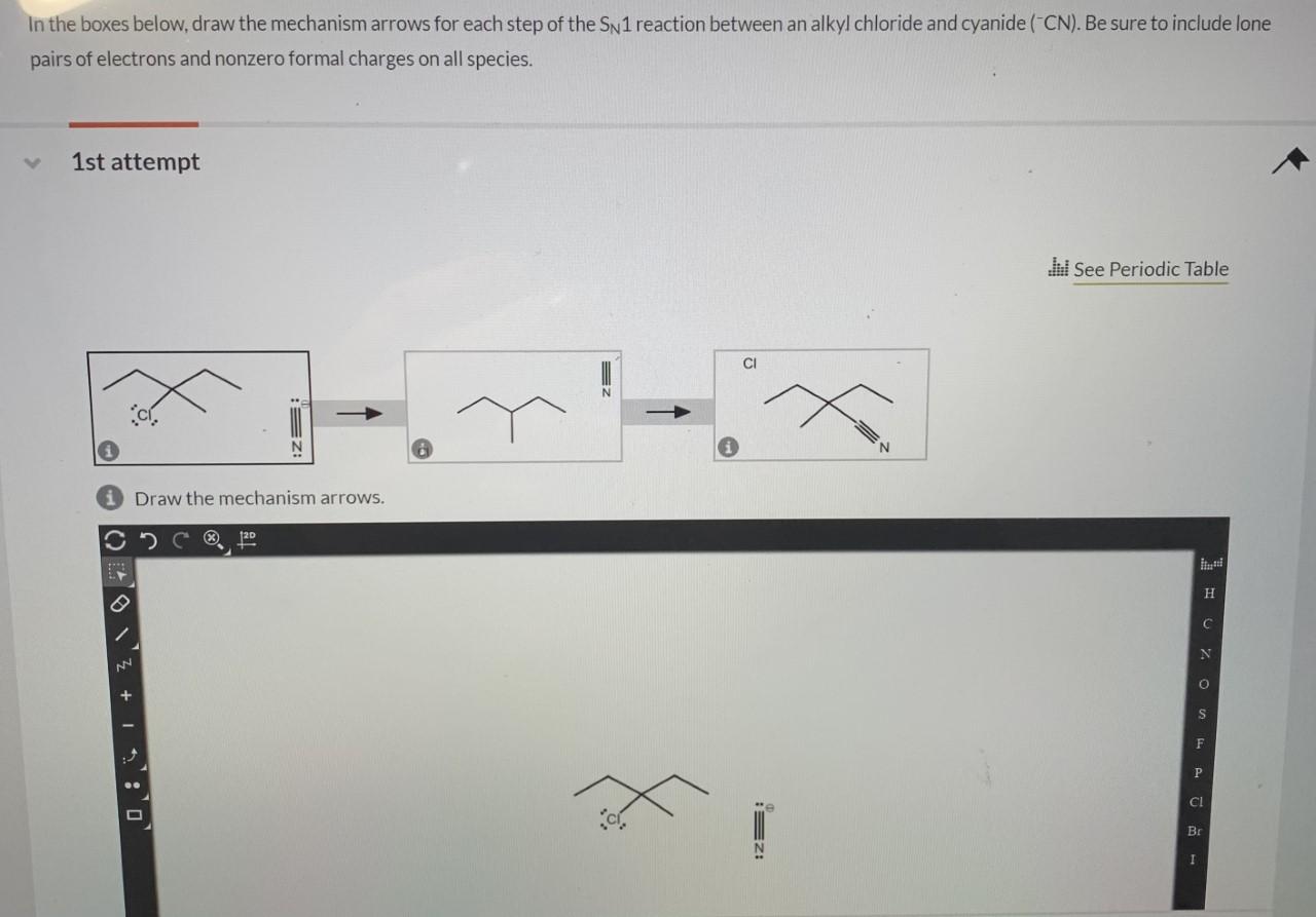 Solved In the boxes below, draw the mechanism arrows for | Chegg.com