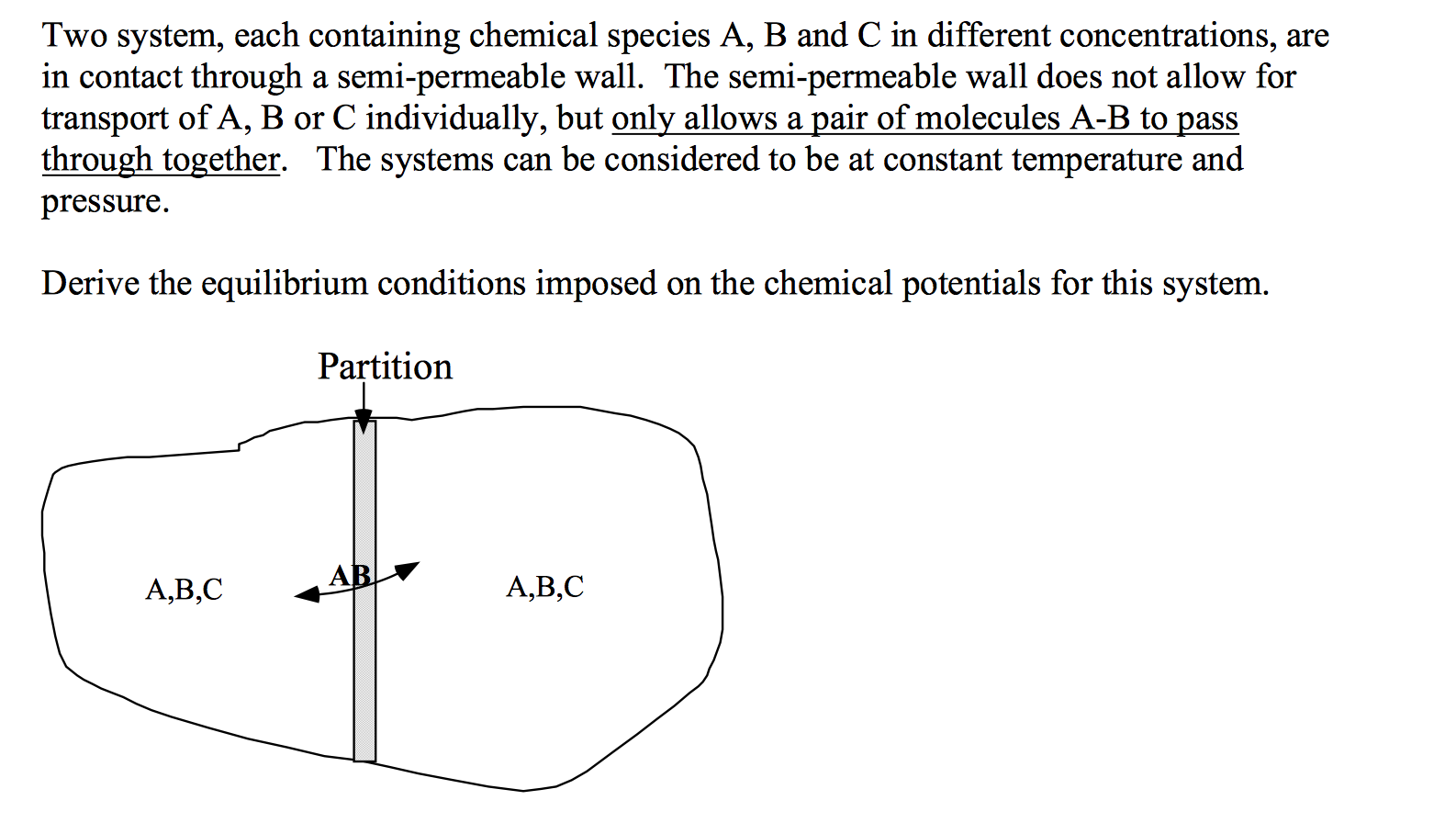 Two system, each containing chemical species A, B and | Chegg.com