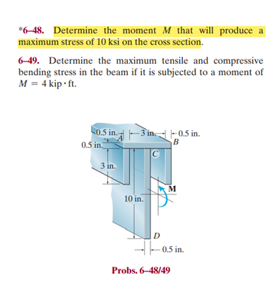 Solved *6-48. Determine the moment M that will produce a | Chegg.com