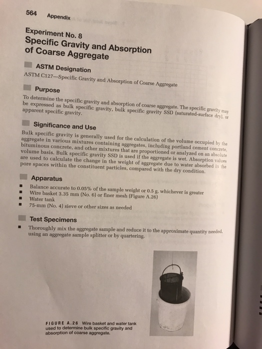 Solved 8 Specific Gravity and Absorption of Coarse Aggregate | Chegg.com