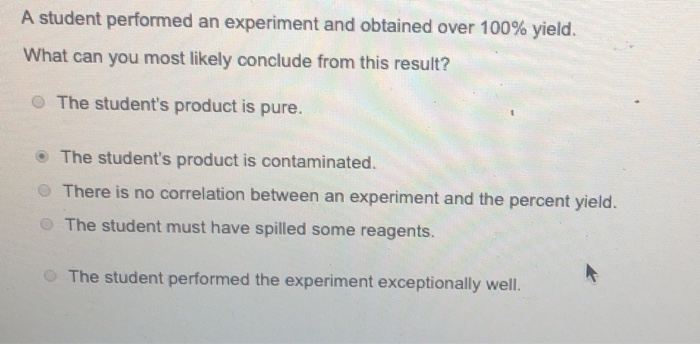 Solved A student performed an experiment and obtained over | Chegg.com