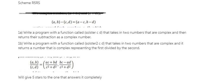 The programming language is scheme R5RS | Chegg.com