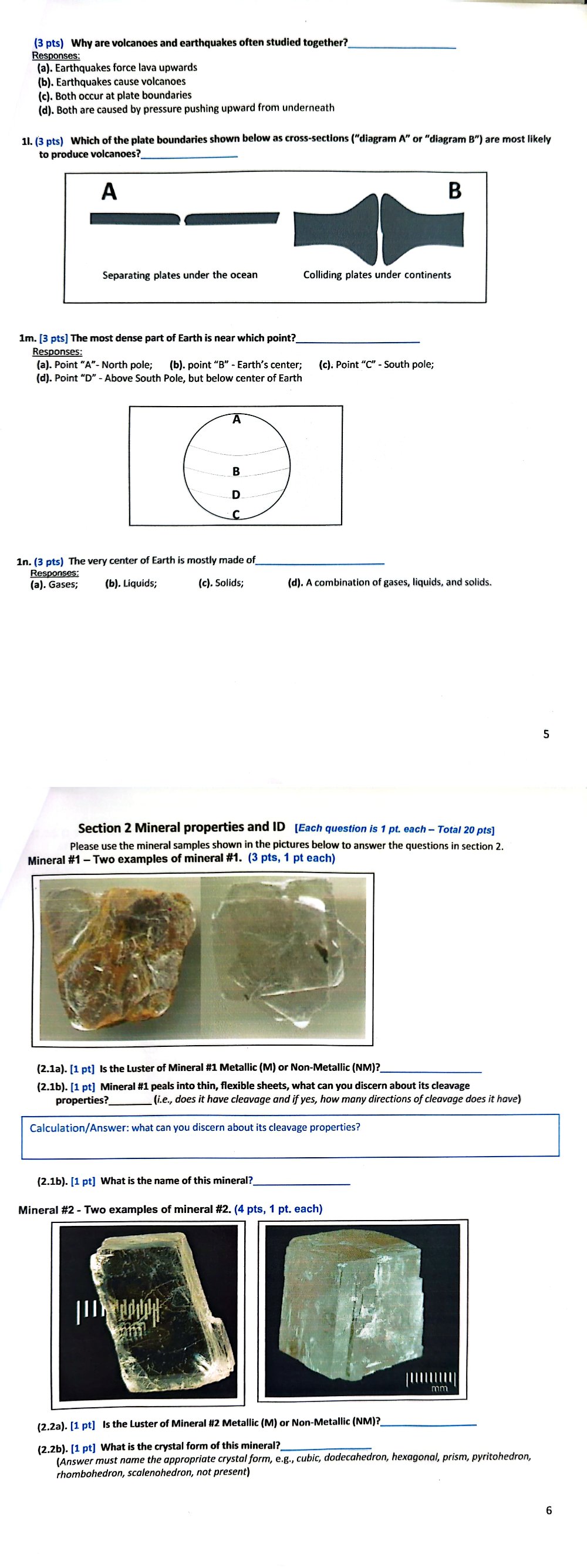 Solved (3 pts) Why are volcanoes and earthquakes often | Chegg.com