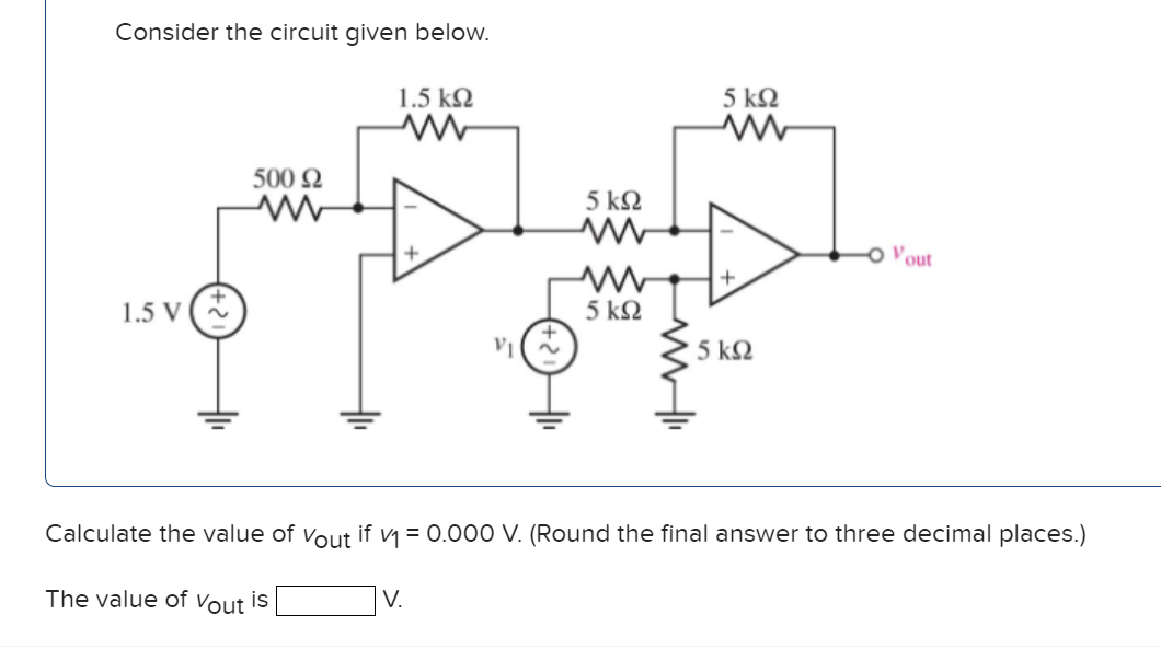 Solved Consider the circuit given below.Calculate the value | Chegg.com