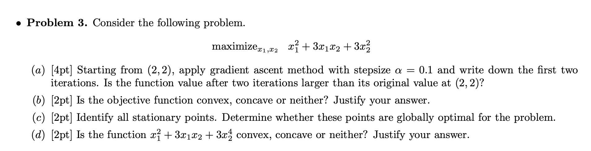 Problem 3. Consider the following problem. maximize | Chegg.com