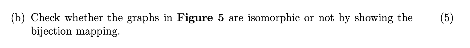 (b) Check whether the graphs in Figure 5 are | Chegg.com