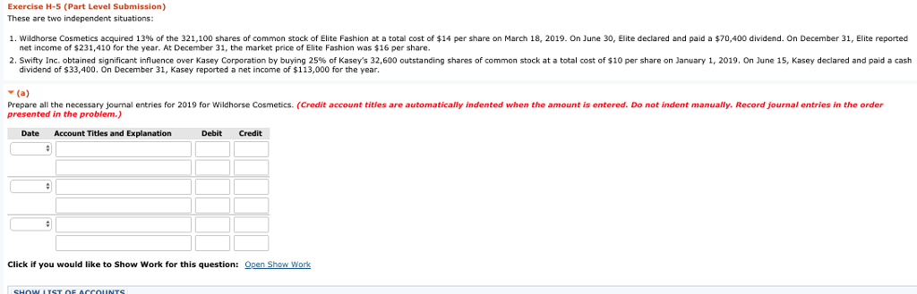 Solved Exercise H-5 (Part Level Submission) These are two | Chegg.com