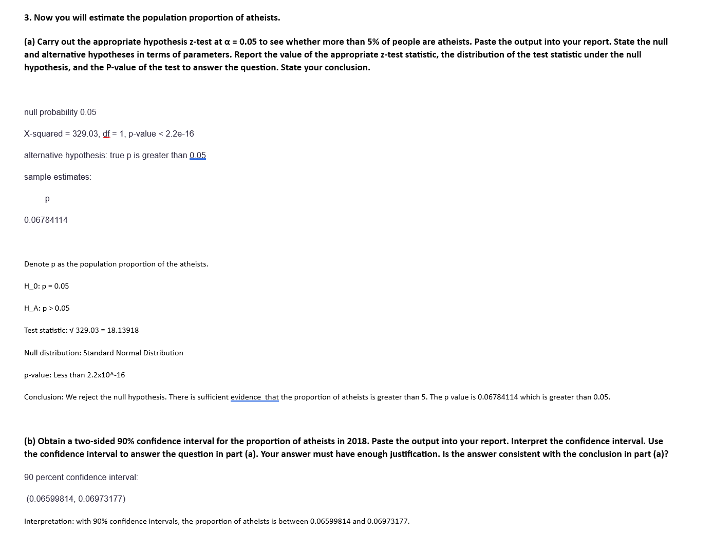 Solved Please answer part(B). ﻿Use the confidence interval | Chegg.com