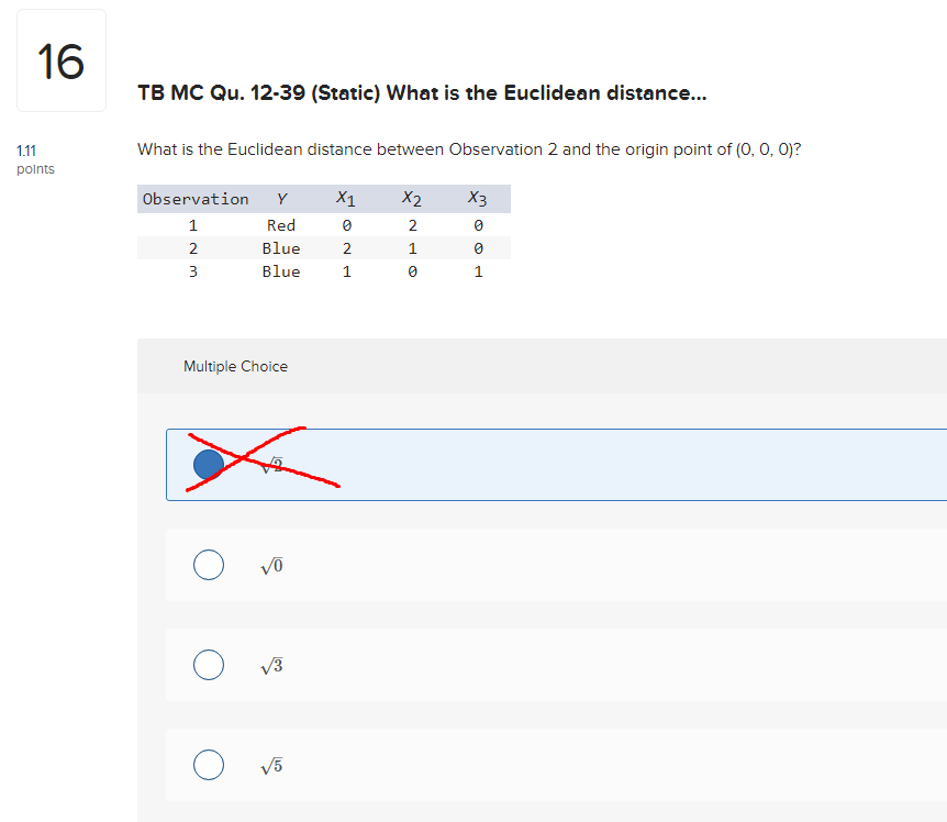 Solved TB MC Qu. 12-39 (Static) What is the Euclidean | Chegg.com