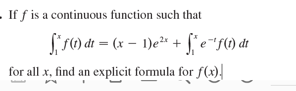 Solved If f is a continuous function such that for all x, | Chegg.com