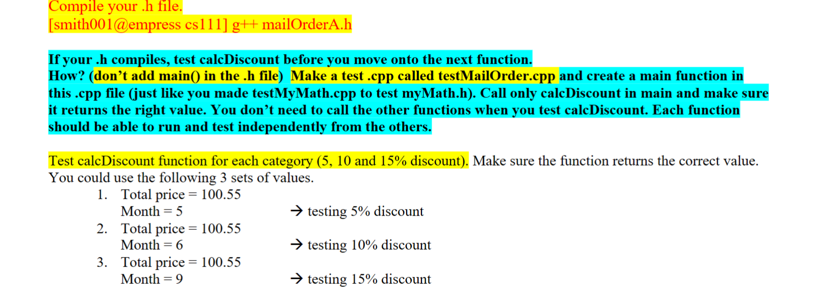 Solved just make sure you completely finish the program | Chegg.com