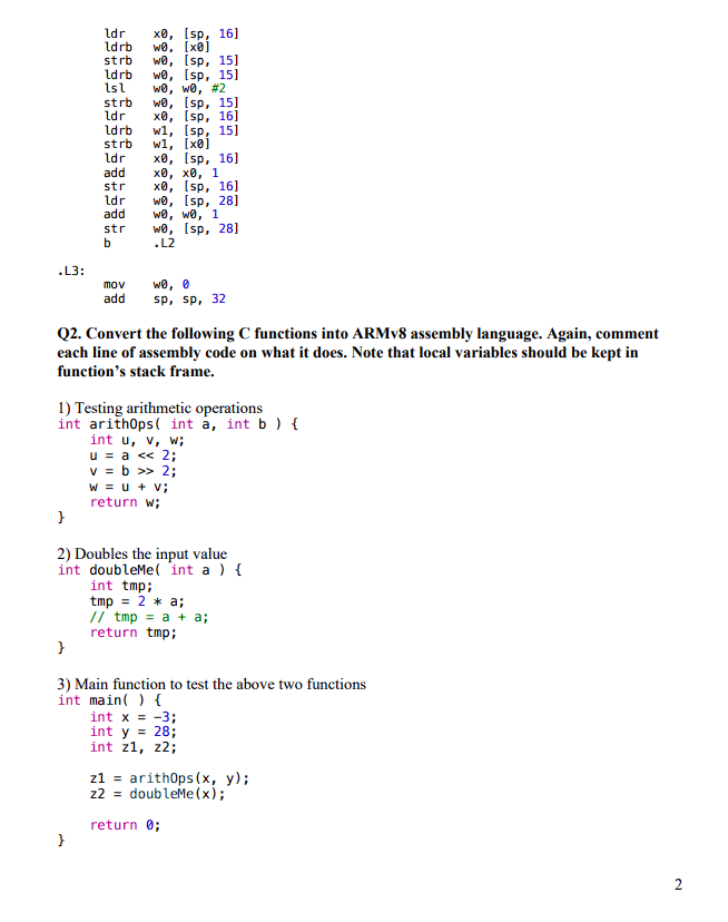 Solved Assignment \#6 Assembly Programming - Functions Full | Chegg.com