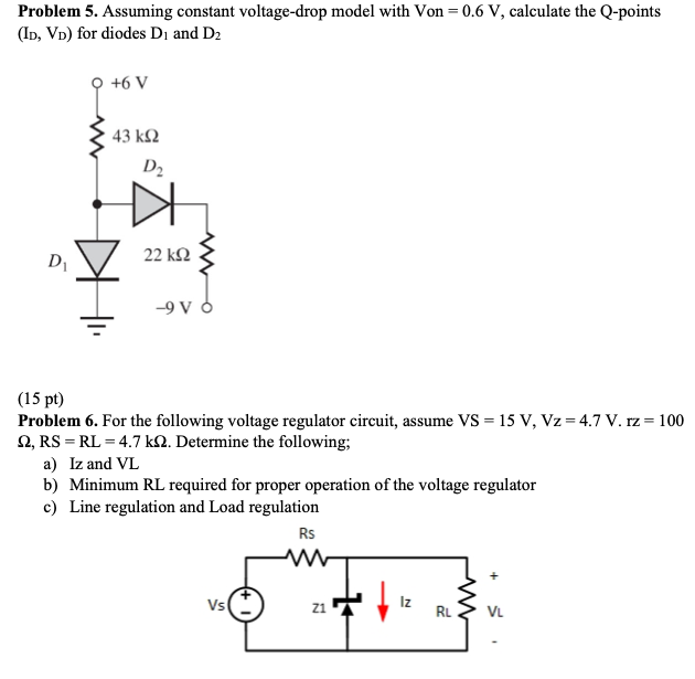 Solved Problem 5. Assuming constant voltage-drop model with | Chegg.com