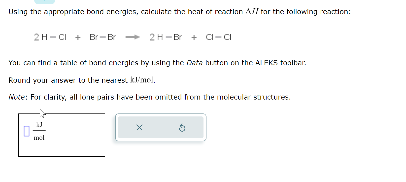 Solved Using the appropriate bond energies, calculate the | Chegg.com