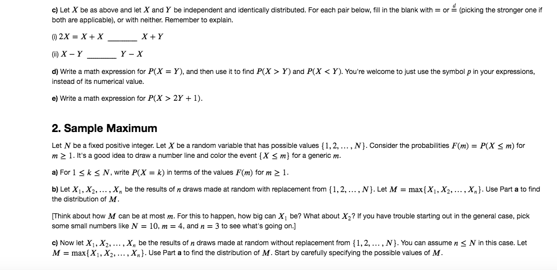 Solved 1. Independence and Symmetry Let the integer valued | Chegg.com