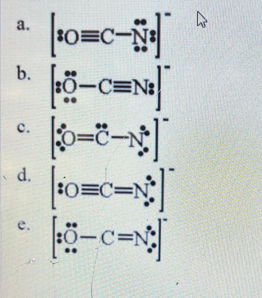 Solved Which of the following lewis structure is more stable | Chegg.com