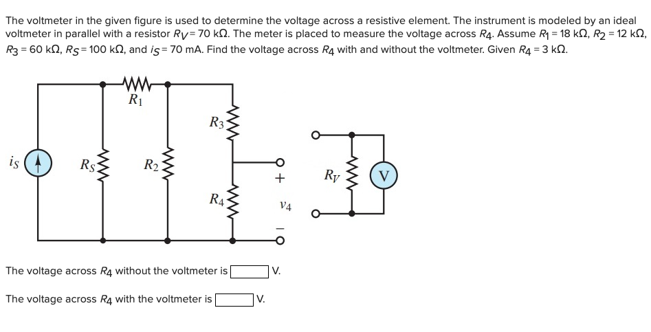 Solved The voltmeter in the given figure is used to | Chegg.com