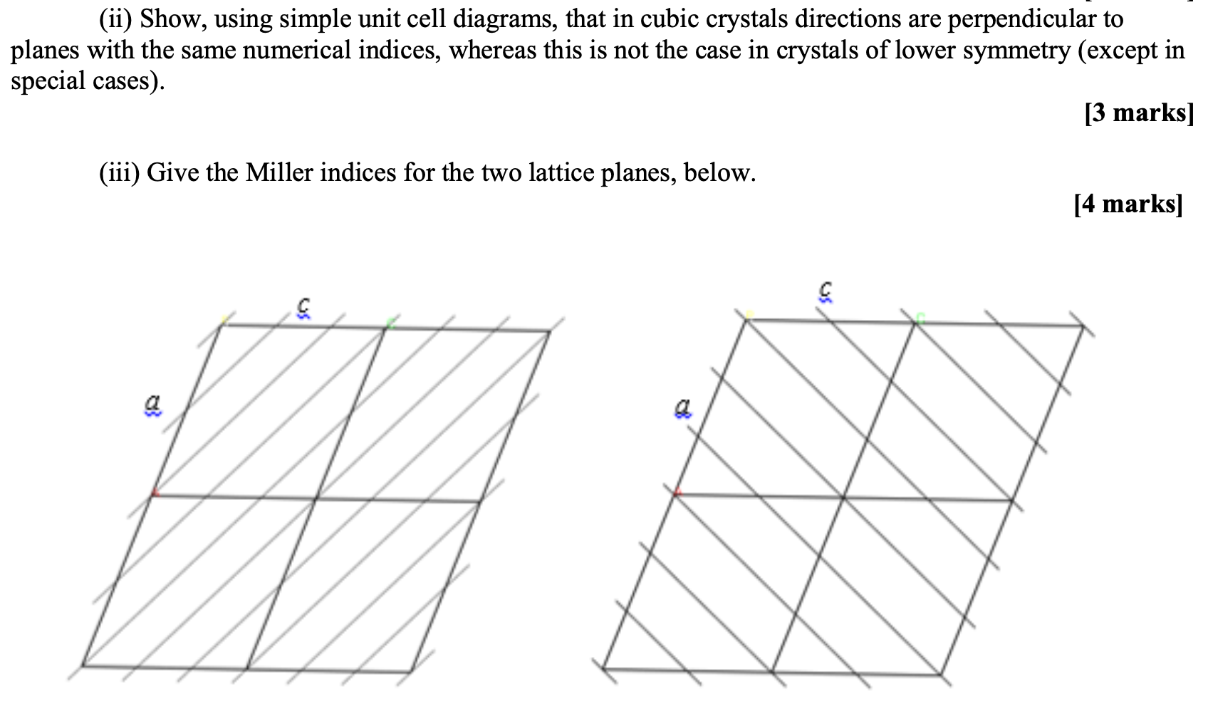Solved (ii) Show, using simple unit cell diagrams, that in | Chegg.com