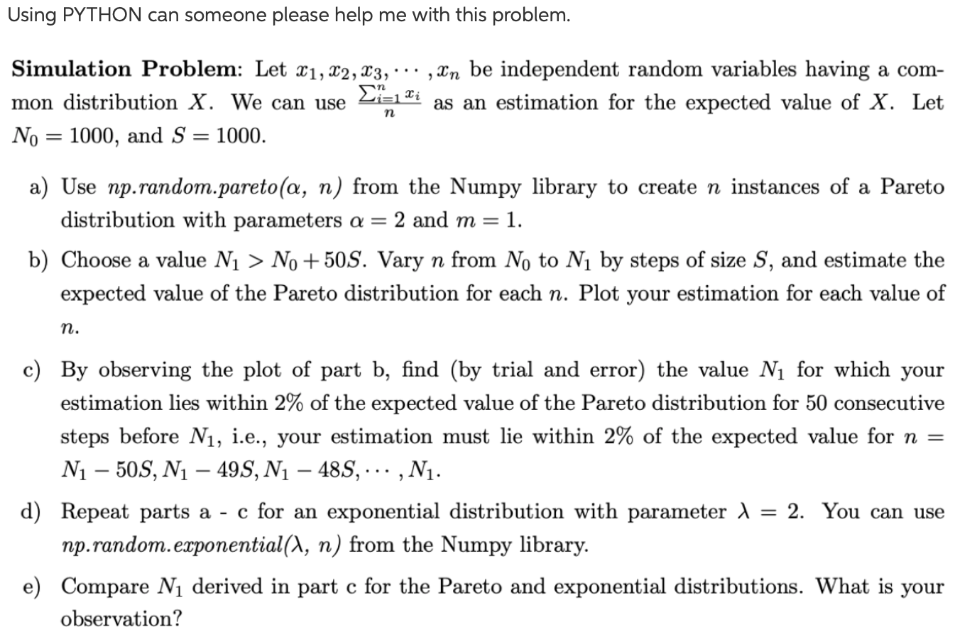 Using PYTHON can someone please help me with this | Chegg.com
