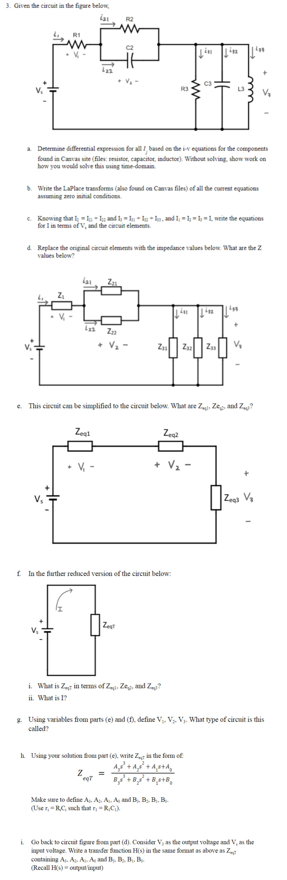 Solved need answer for all parts a. ﻿Determine differential | Chegg.com