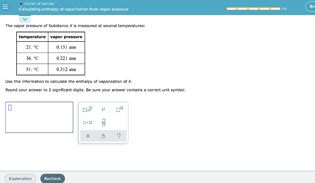 Solved O STATES OF MATTER Calculating enthalpy of | Chegg.com