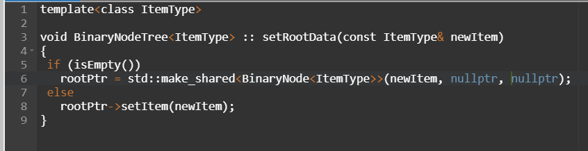 Solved 1 template class ItemType> 3 void BinaryNodeTree | Chegg.com