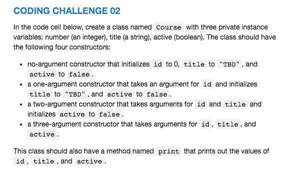 Solved CODING CHALLENGE 02 In the code cell below, create a | Chegg.com