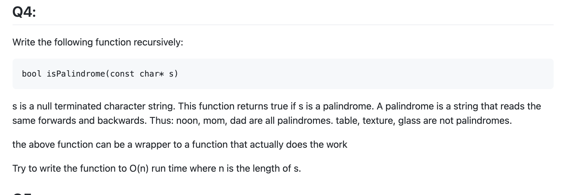 Solved Q4: Write the following function recursively: bool | Chegg.com