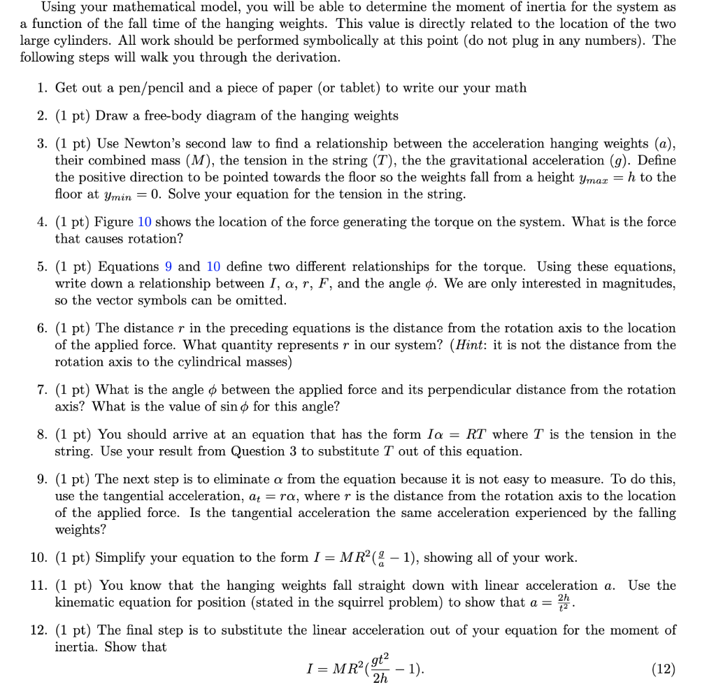 Solved Figure 10Using your mathematical model, you will be | Chegg.com