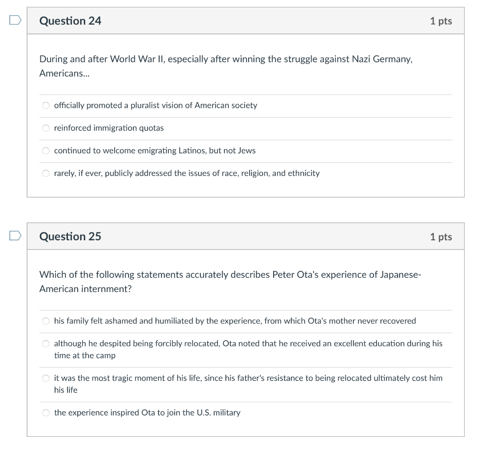 During and after World War II, especially after | Chegg.com