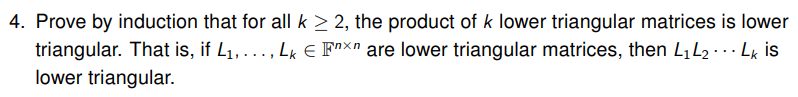 Solved 4 Prove By Induction That For All K≥2 The Product