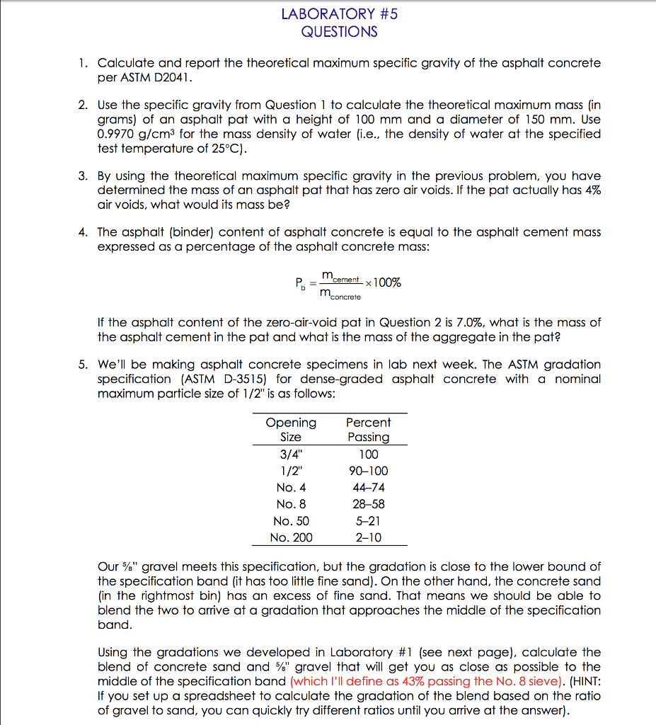 Solved Laboratory 5 Questions 1 Calculate And Report The