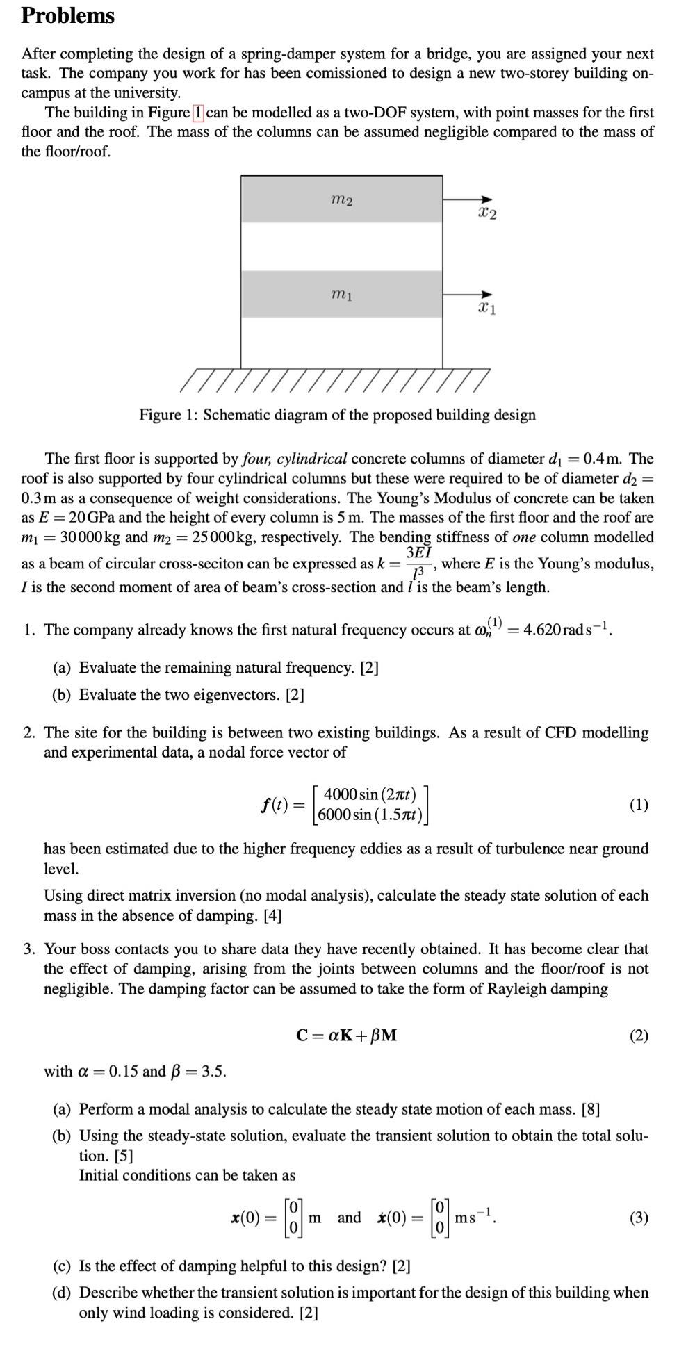 Solved Problems After completing the design of a | Chegg.com