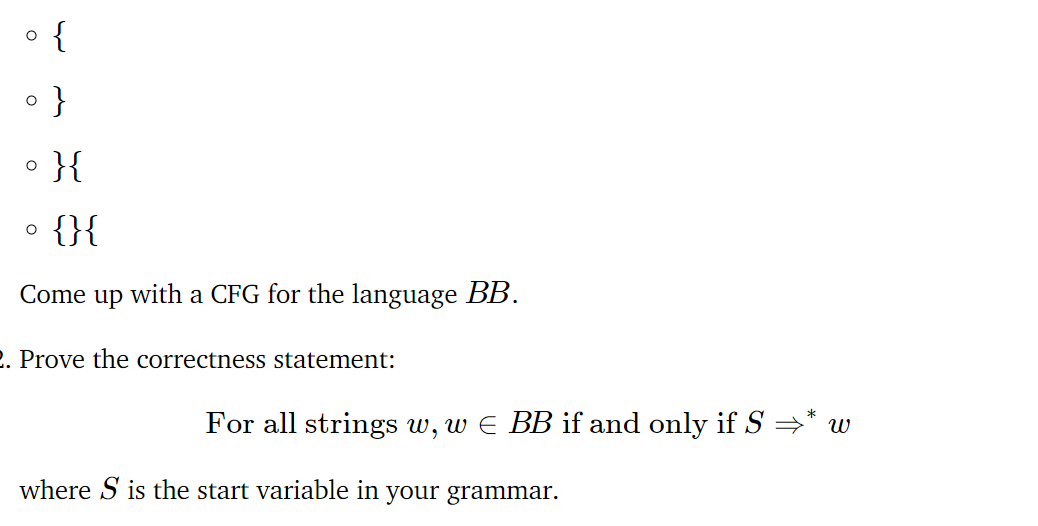 Solved 3 A CFG For Matching Braces The syntax of many | Chegg.com