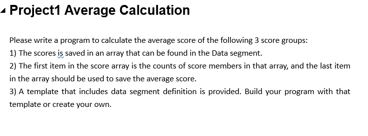 Solved Project1 Average Calculation Please write a program | Chegg.com