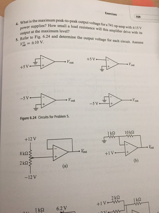 Solved Operational amplifiers EXERCISES Note: for these | Chegg.com