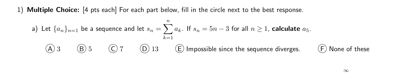 Solved b) Suppose {an}n=1 and {bn}n=1 are sequences. Suppose | Chegg.com