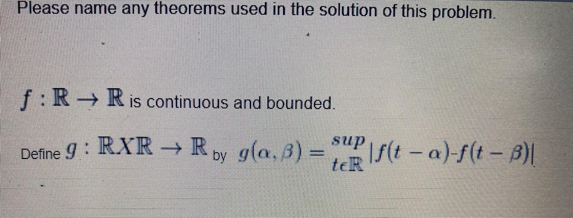 Solved Please name any theorems used in the solution of this | Chegg.com