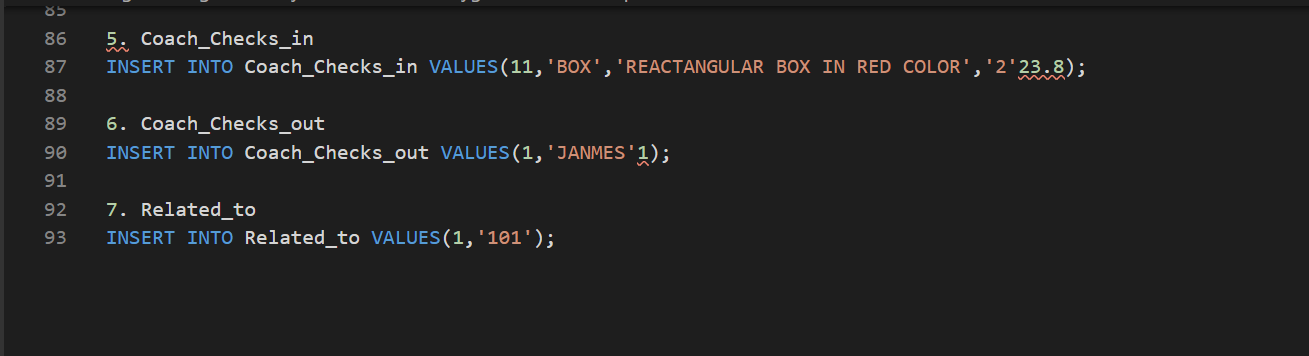 Questions: Stored Trigger Statements for the | Chegg.com