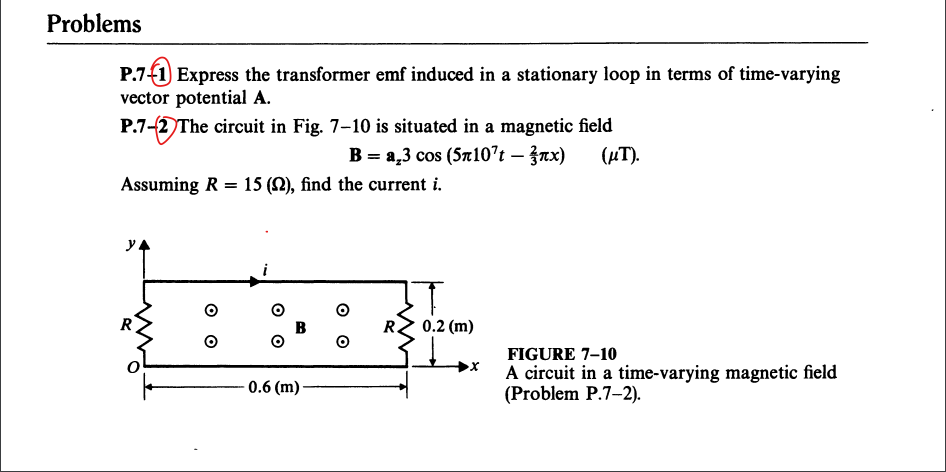 Solved Problems P.71 Express the transformer emf induced in | Chegg.com