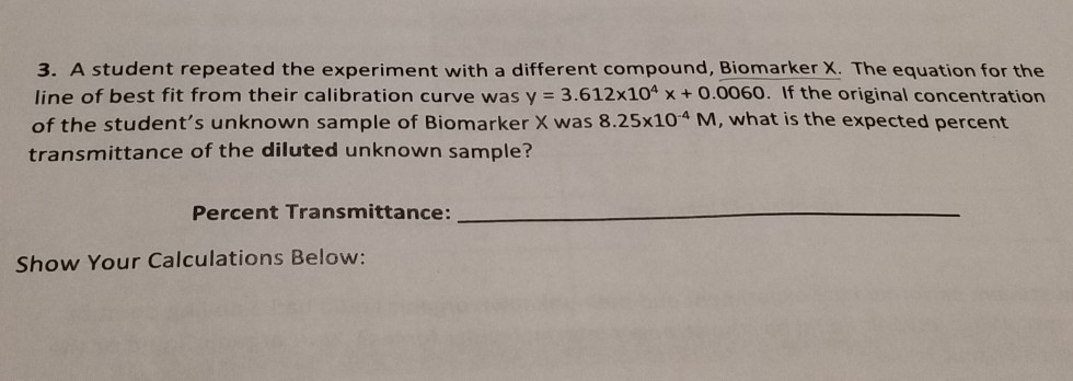 Solved 3. A student repeated the experiment with a different | Chegg.com