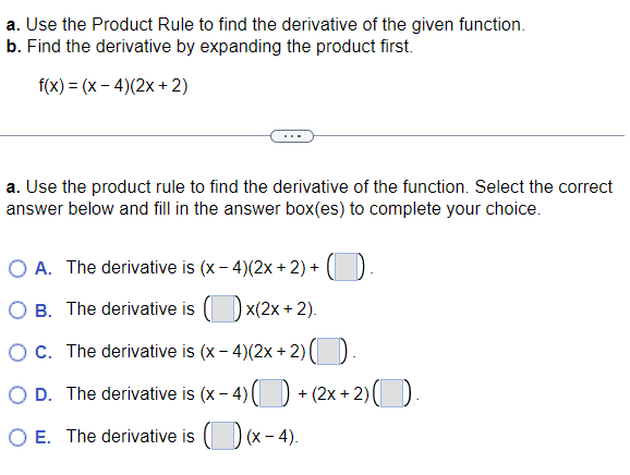 Solved a. Use the Product Rule to find the derivative of the | Chegg.com