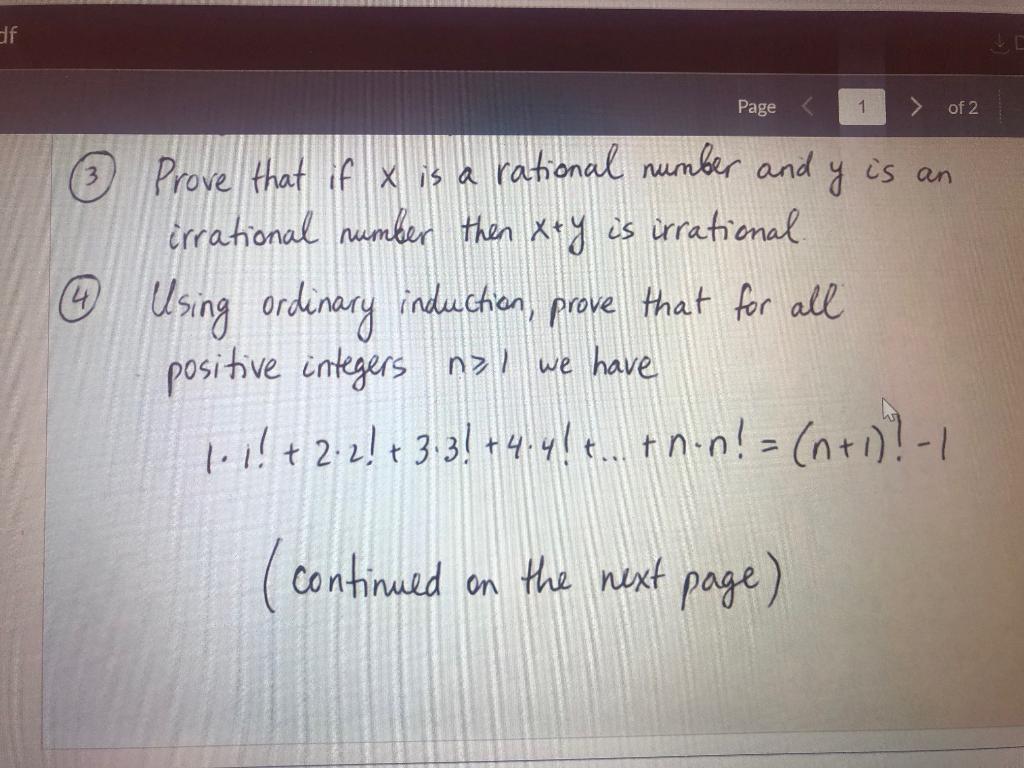 Solved (3) Prove that if x is a rational number and y is an | Chegg.com