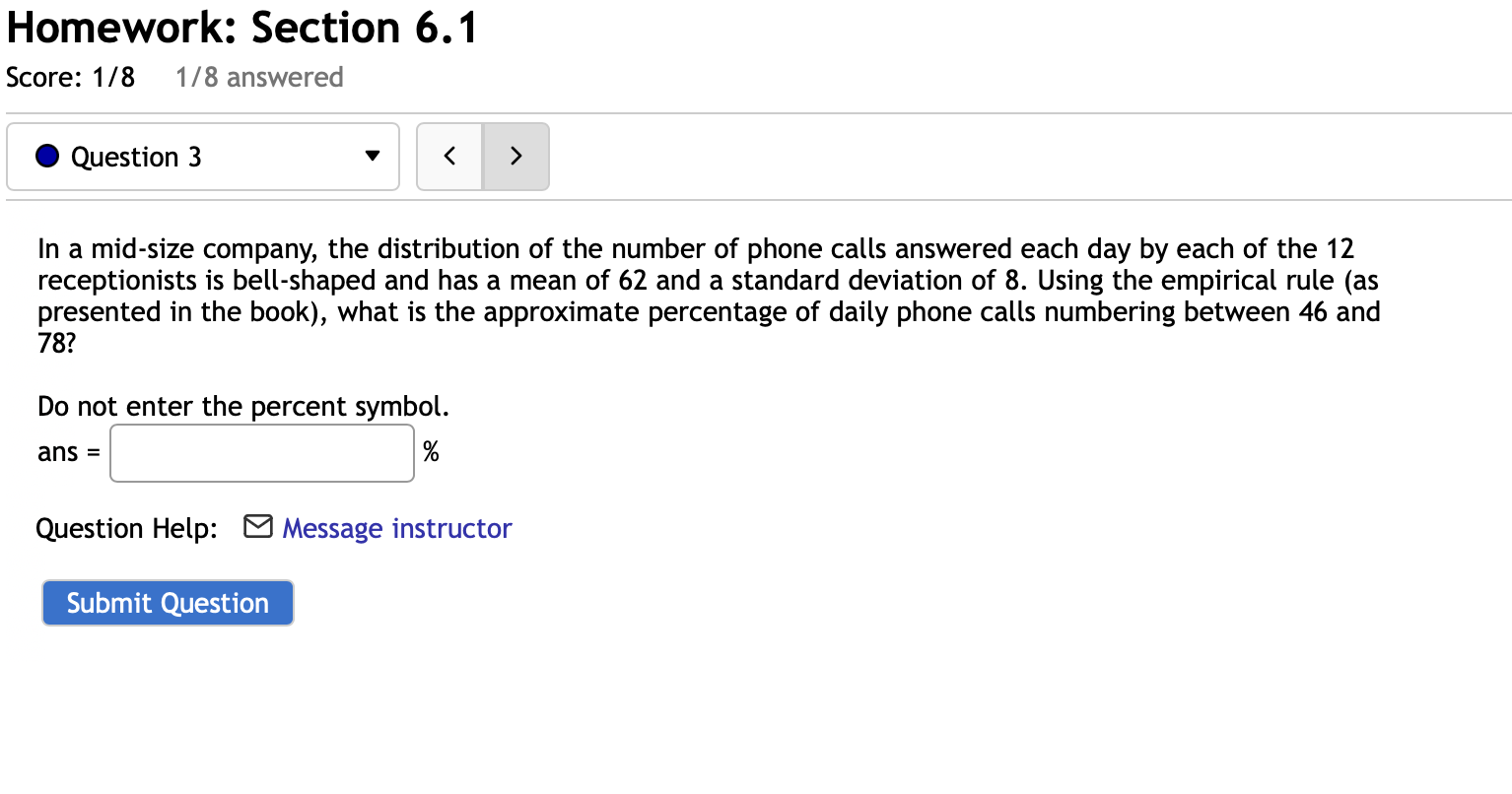 Solved Homework Section 6 1 Score 1 81 8 Answered In A