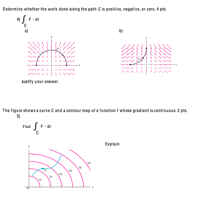 Solved Determine whether the work done along the path C is | Chegg.com