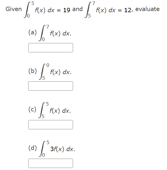 Solved Given ∫03f(x)dx=2 and ∫36f(x)dx=−1, evaluate the | Chegg.com