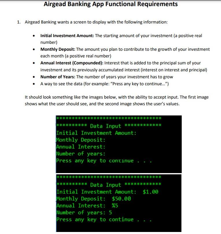 USE C++ PLEASE Competency In this project, you will | Chegg.com