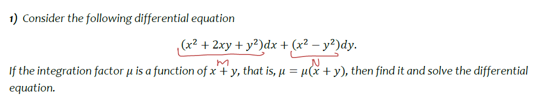 Solved Consider the following differential equation | Chegg.com